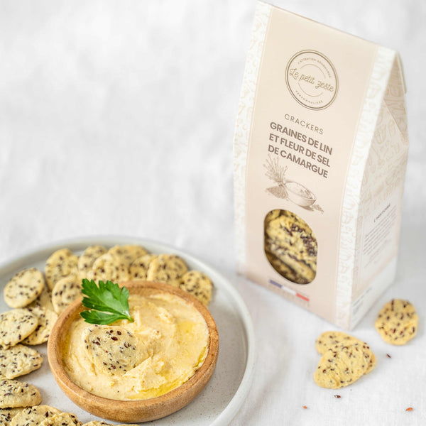 Crackers Graines de lin et fleur de sel de Camargue - Le petit zeste